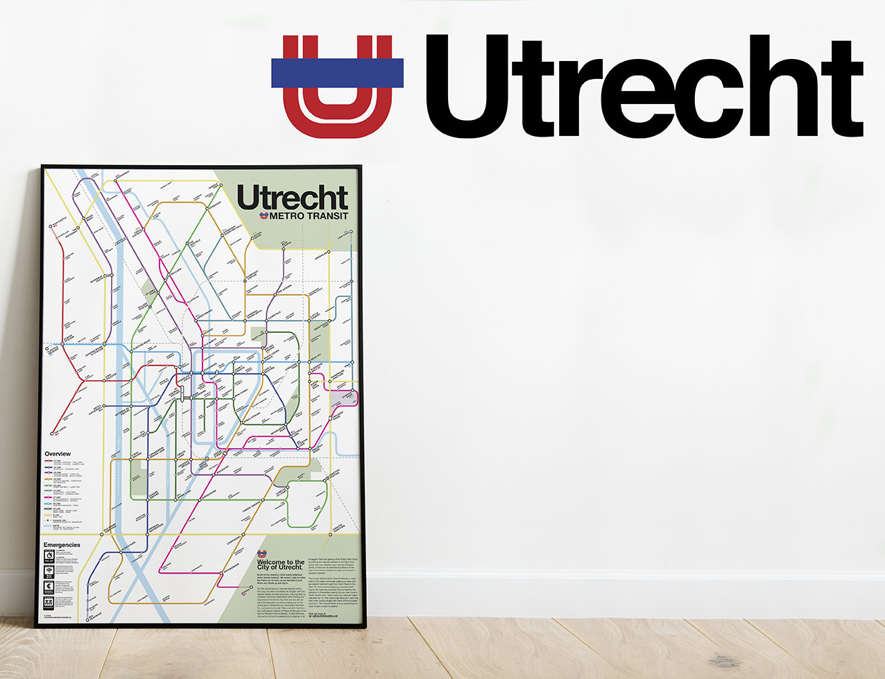 Utrecht Metro Transit Map - Etsy UK