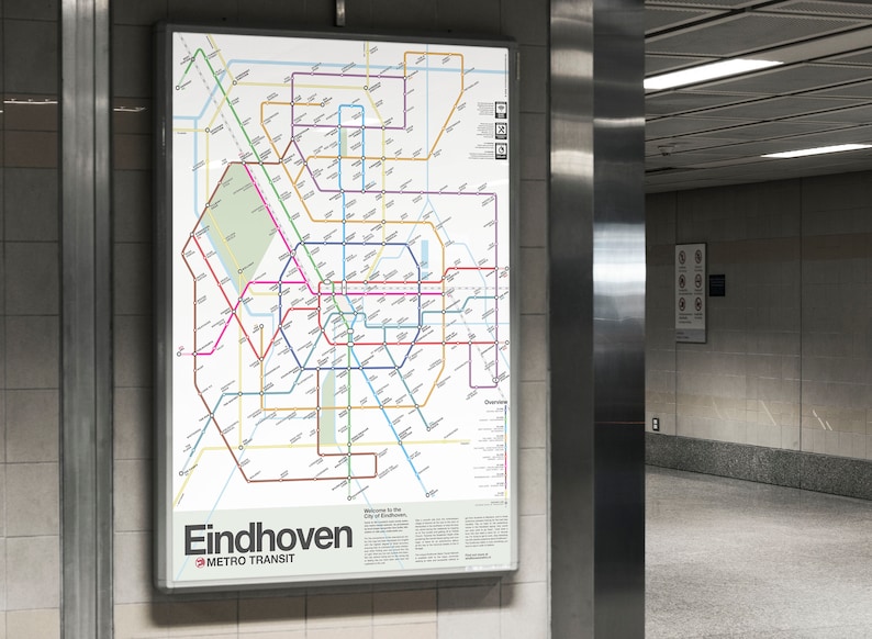 Eindhoven Metro Transit Map - Etsy
