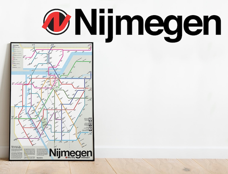 Nijmegen Metro Transit Map - Etsy