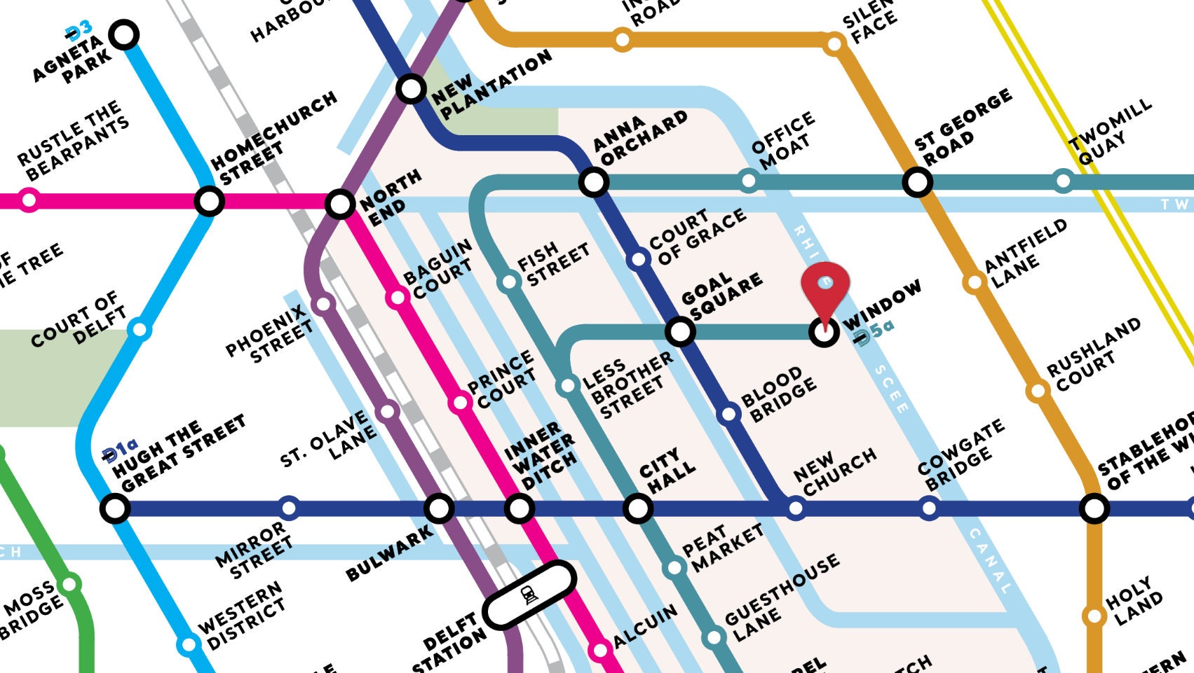 Delft Metro Transit Map - Etsy