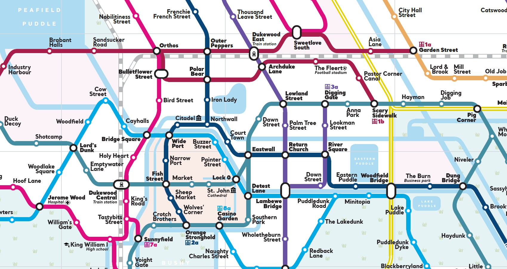 Den Bosch Metro Transit Map - Etsy