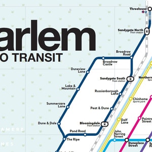 Haarlem Metro Transit Map - Etsy