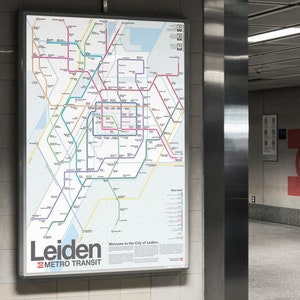 Leiden Metro Transit Map - Etsy