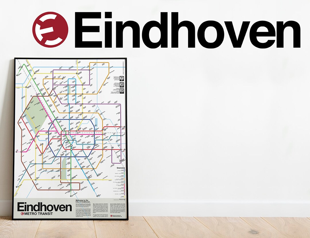Eindhoven Metro Transit Map - Etsy