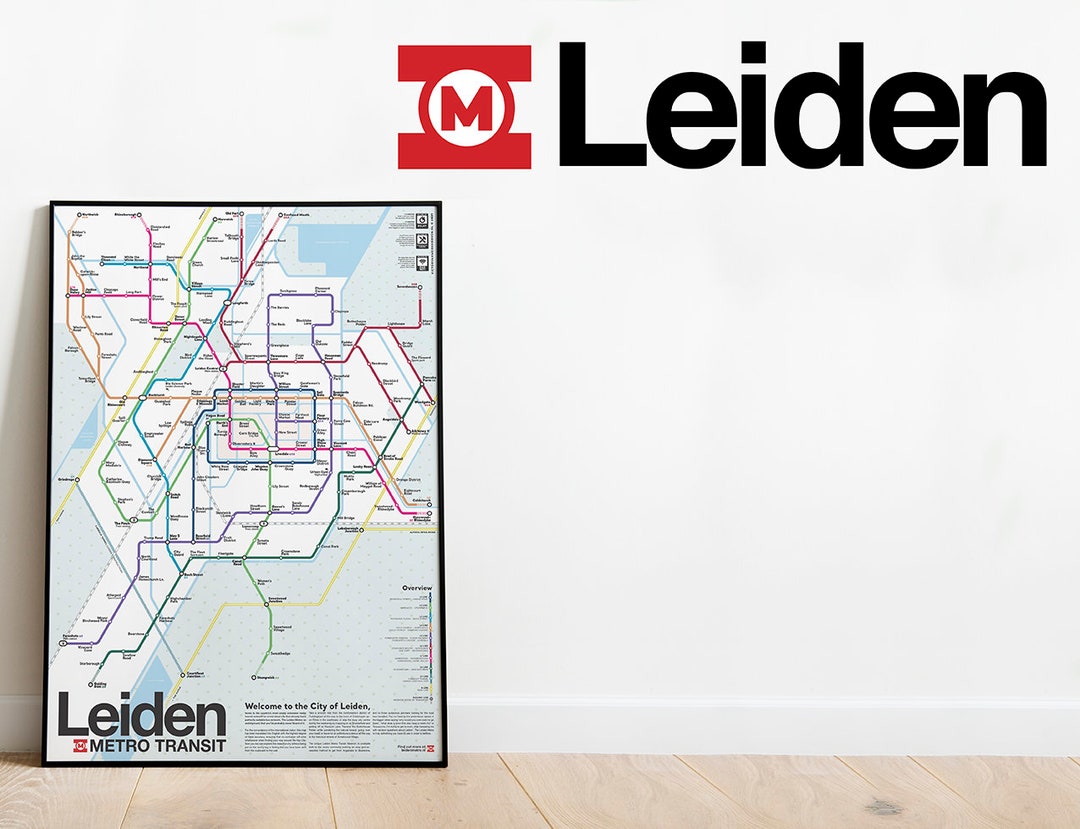 Leiden Metro Transit Map - Etsy