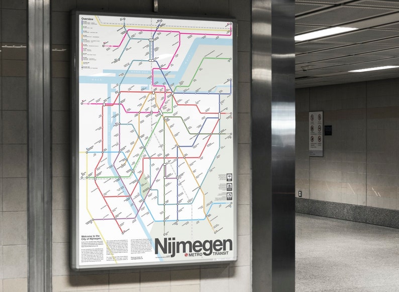 Nijmegen Metro Transit Map - Etsy