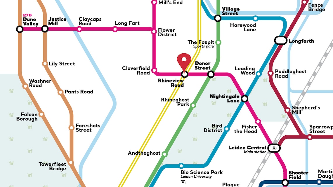 Leiden Metro Transit Map - Etsy