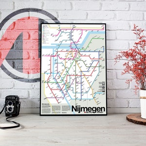 Nijmegen Metro Transit Map | Etsy