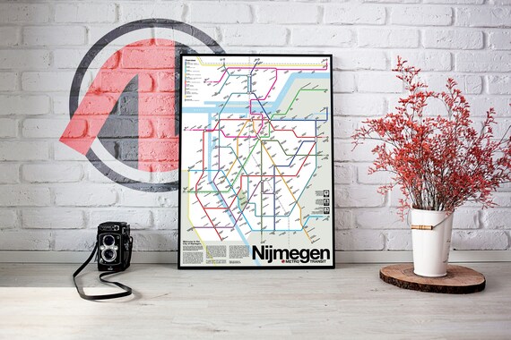 Nijmegen Metro Transit Map | Etsy