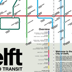 Delft Metro Transit Map - Etsy