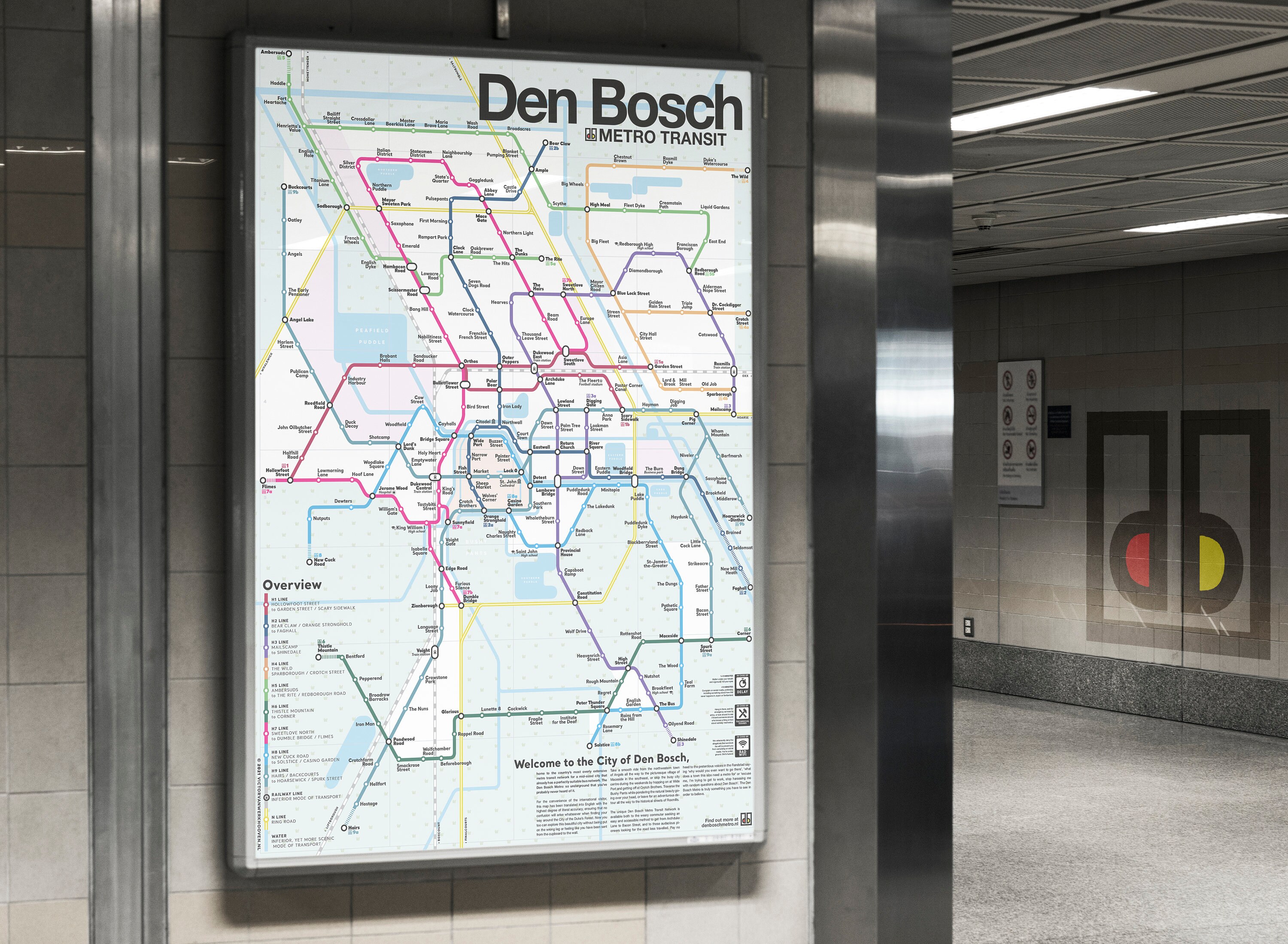 Den Bosch Metro Transit Map - Etsy