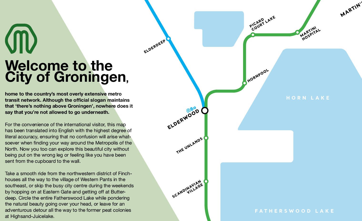 Groningen Metro Transit Map - Etsy
