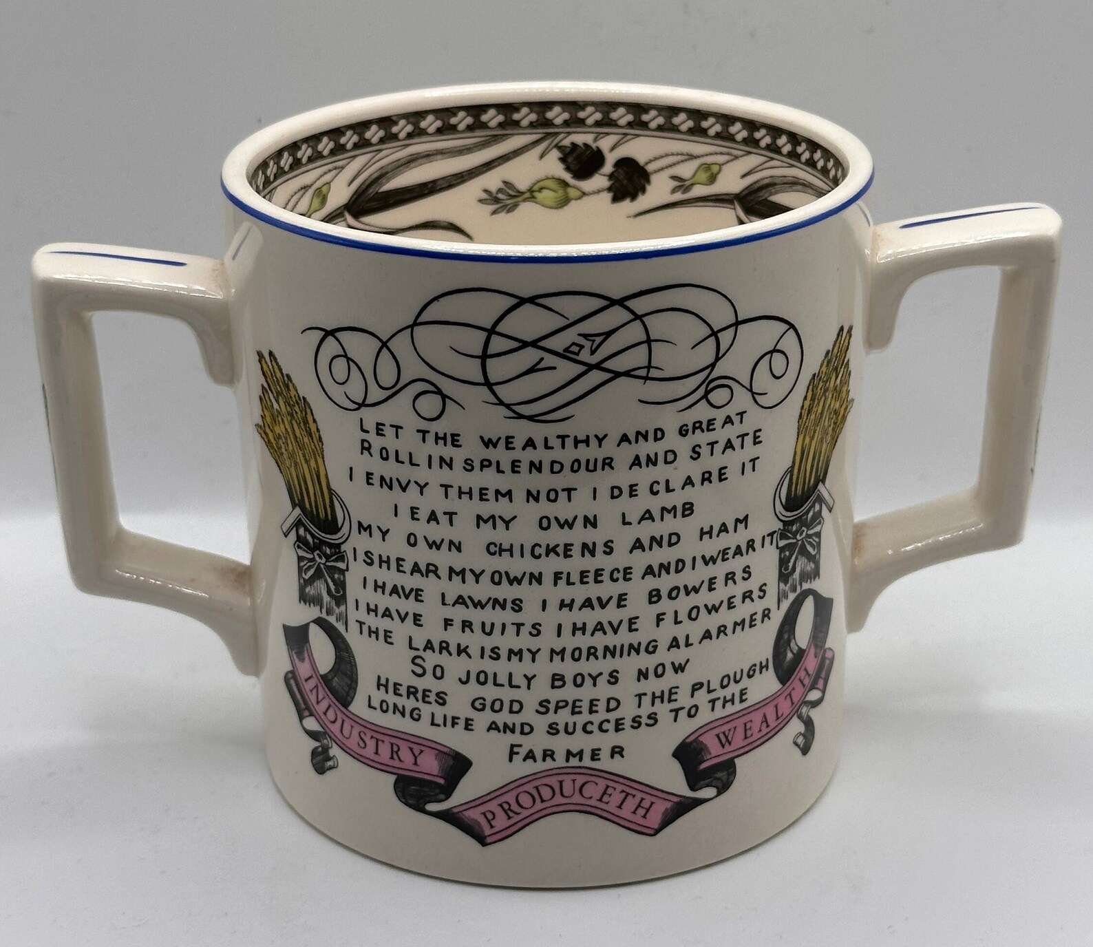 Antique Collectible Staffordshire Pottery Farmers Union Mug - Etsy