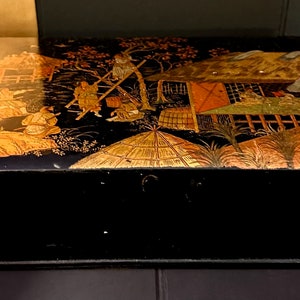 A Rare Napoleon III Chinoiserie Paper Mache Large Box - Etsy