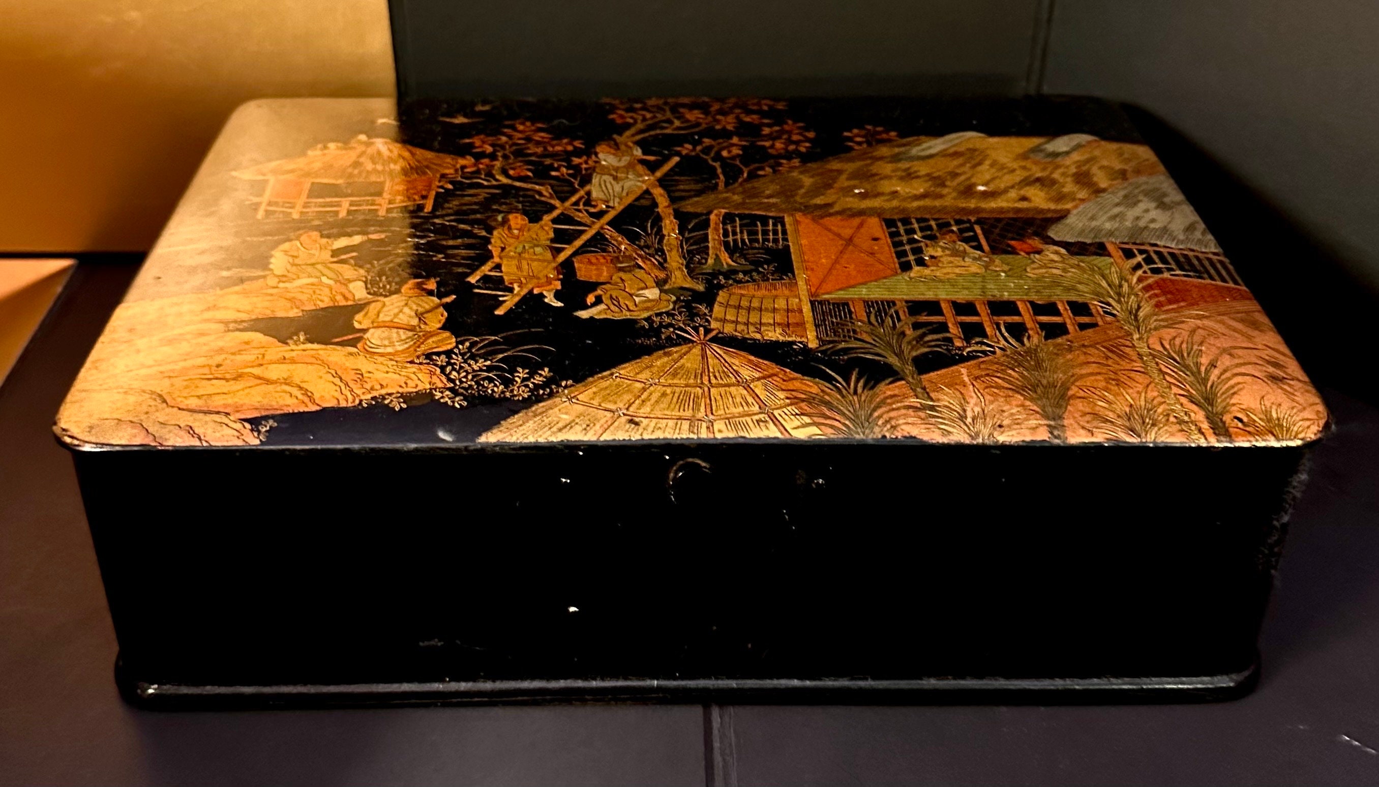 A Rare Napoleon III Chinoiserie Paper Mache Large Box - Etsy