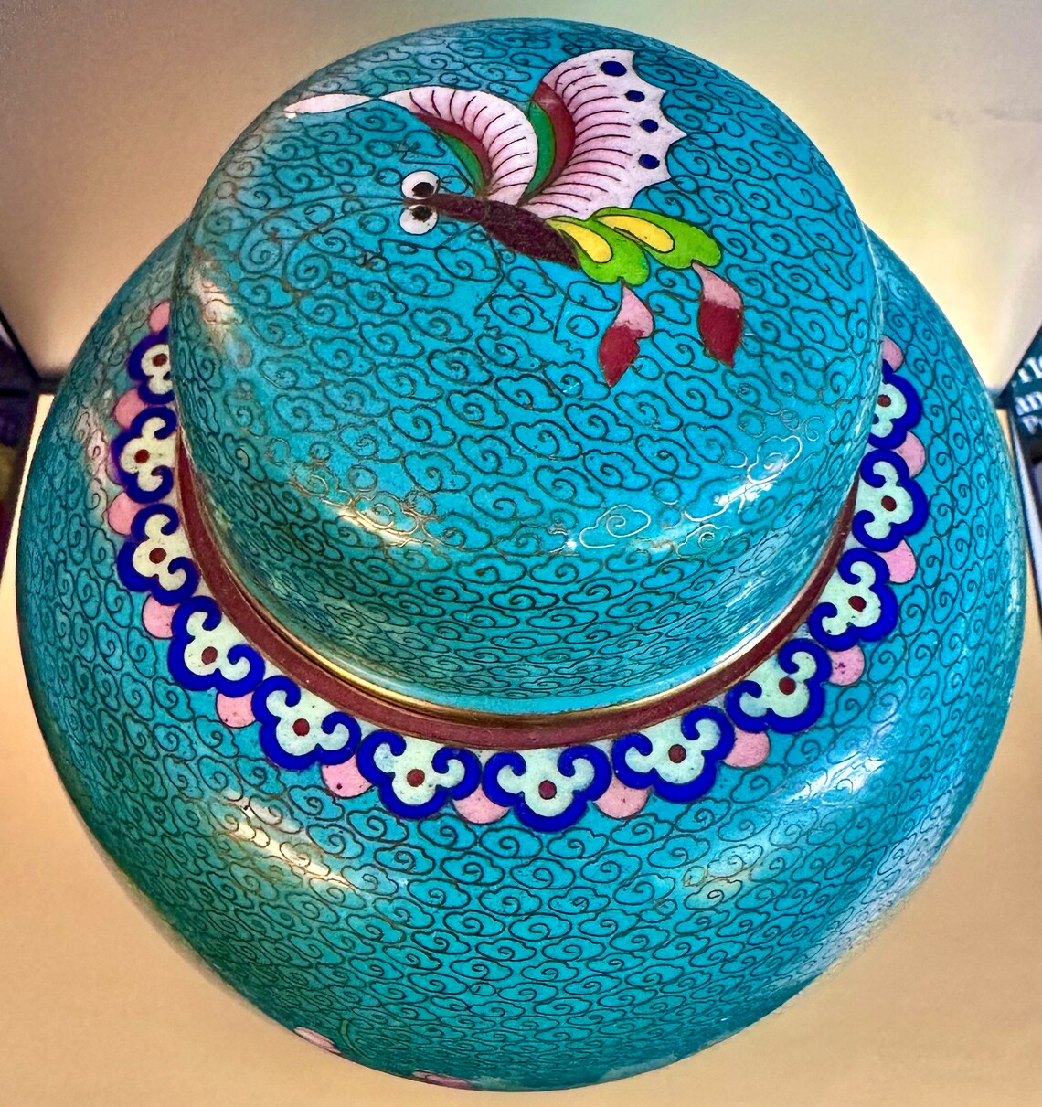 A Very Large Chinese Cloisonné Antique Ginger Jar in Excellent ...