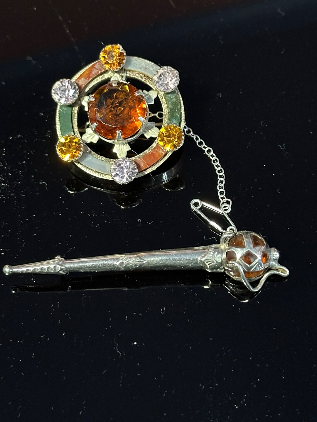 A Beautiful Antique Victorian Scottish Silver Kilt Pin in Very Good ...