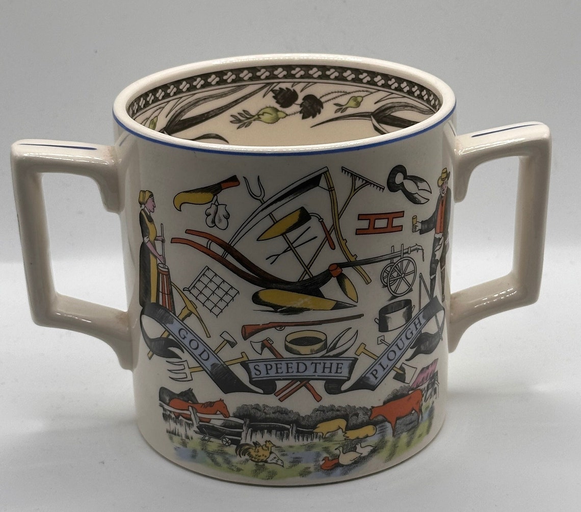 Antique Collectible Staffordshire Pottery Farmers Union Mug - Etsy