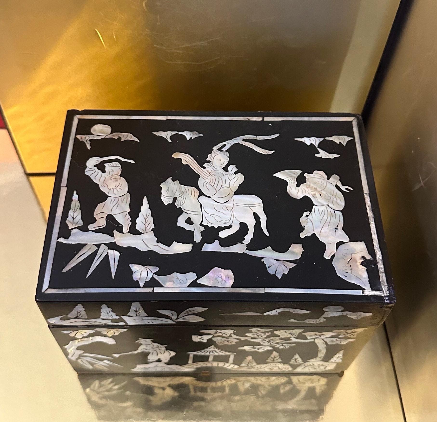 A Beautiful Chinese Antique Mother of Pearl Jewellery Box - Etsy