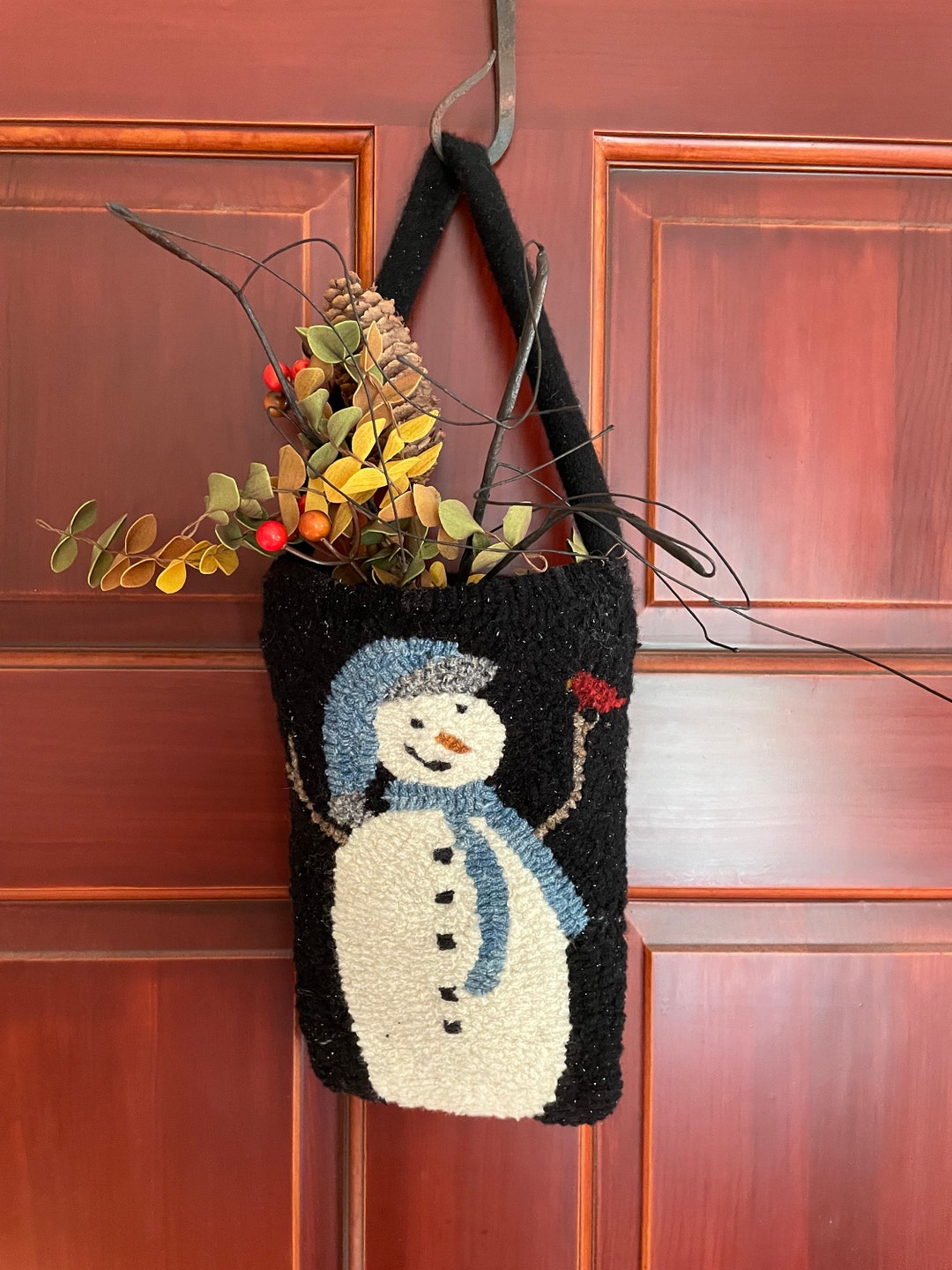 Rug Hooking Kit/pattern - Snowman Pocket 9"x7" - Etsy