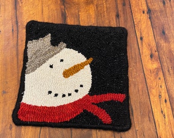 Primitive Folk Art Hand Hooked Rug. Measures 24 X 21. - Etsy