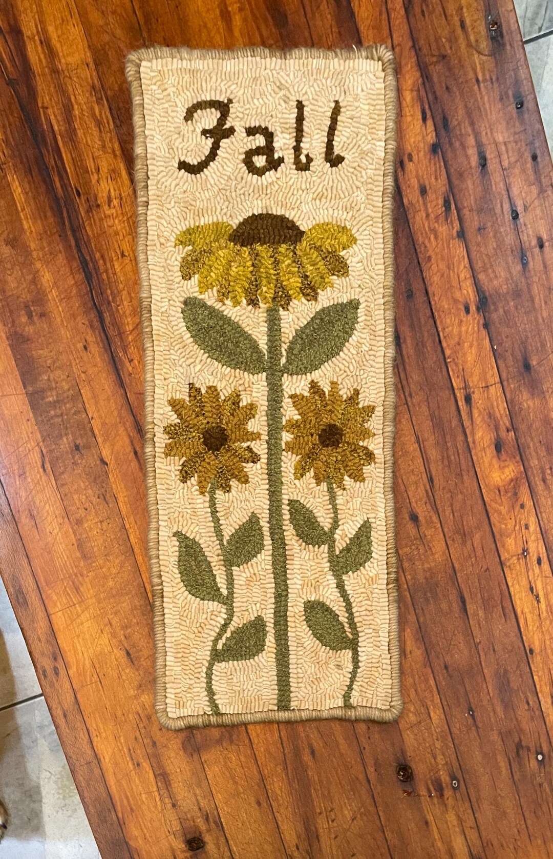 Rug Hooking Kit/pattern "fall Flowers" - Etsy