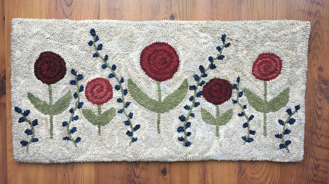 Rug Hooking Kit or Pattern "wild Flowers", 24"x12" - Etsy