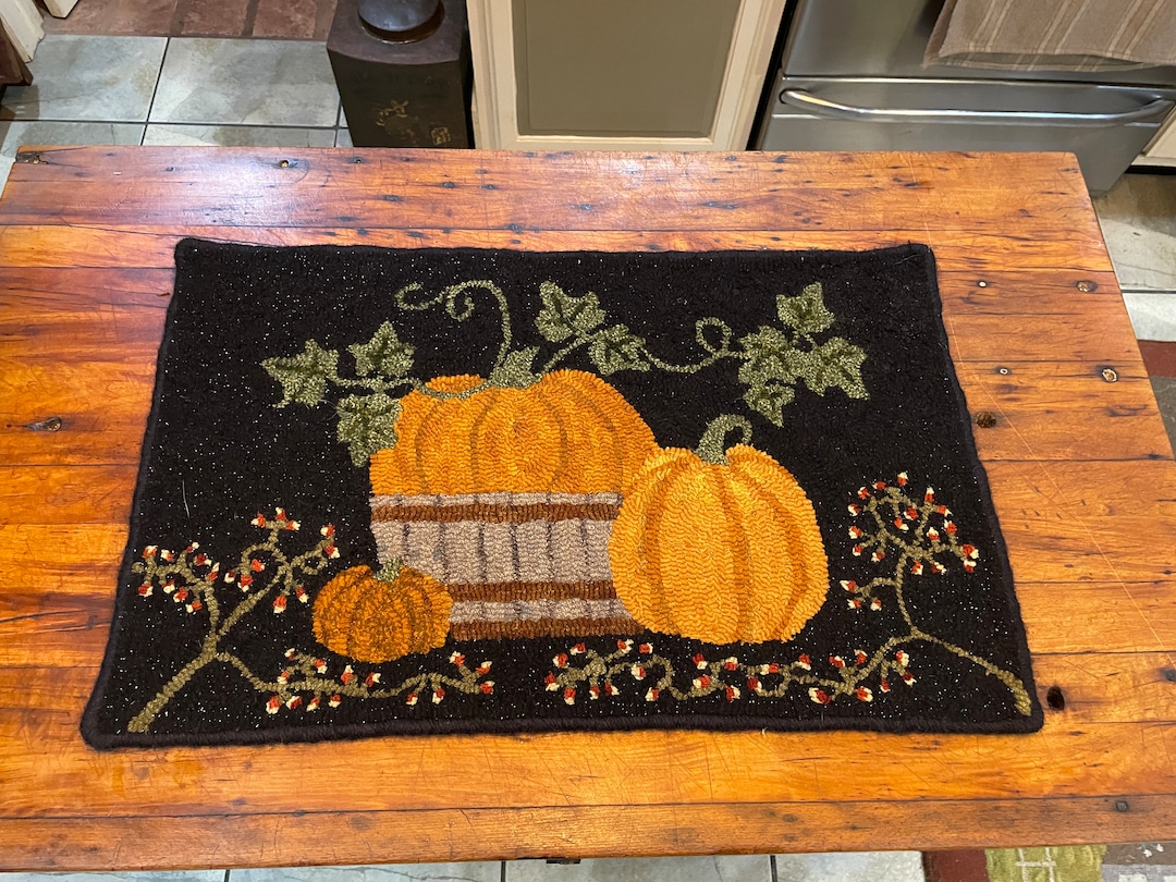 Rug Hooking Kit/pattern "pumpkins and Bittersweet" - Etsy