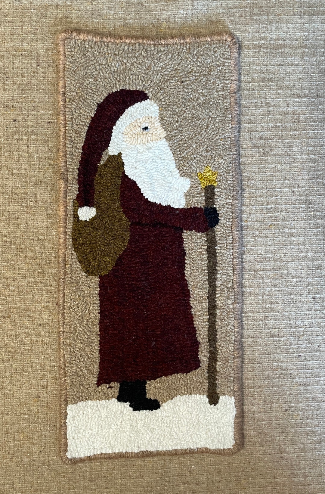 Rug Hooking Kit/pattern "santa" 20"x8" - Etsy
