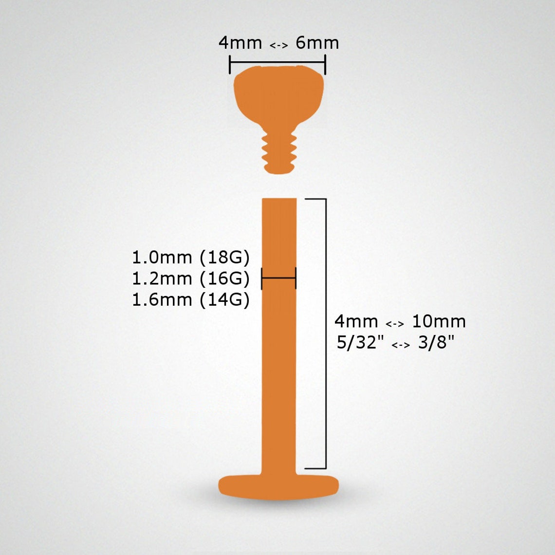 Trinity Cubic Zirconias With Rose Gold Titanium and Flat Base - Etsy