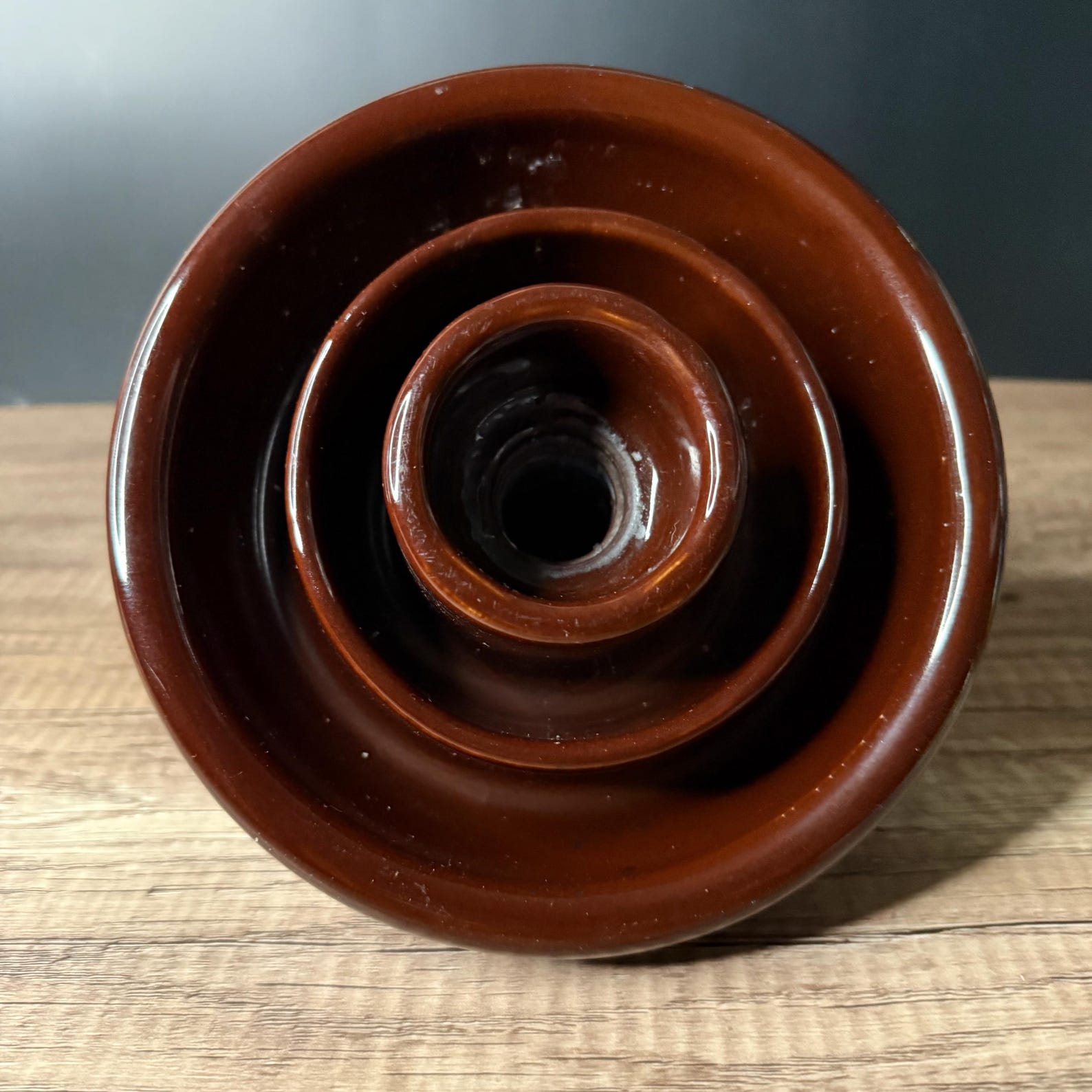 Vintage Heavy Brown Ceramic and Cast Iron SBT Insulator for Power Lines ...