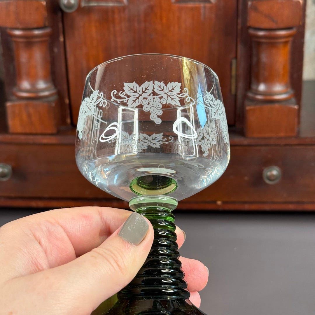 Schott Zwiesel Crystal Beehive Stem Roemer Glass Green Wine Goblets 4.5 ...
