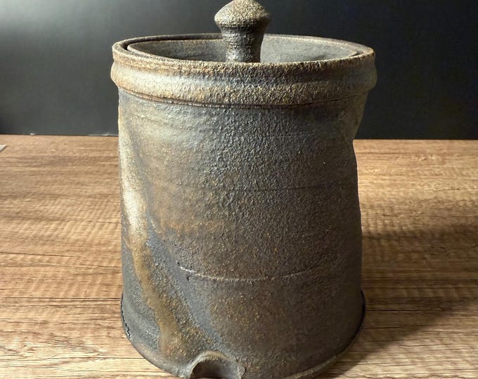 Handmade Pottery Canister With Lid, Unique Ceramic Storage Jar for ...