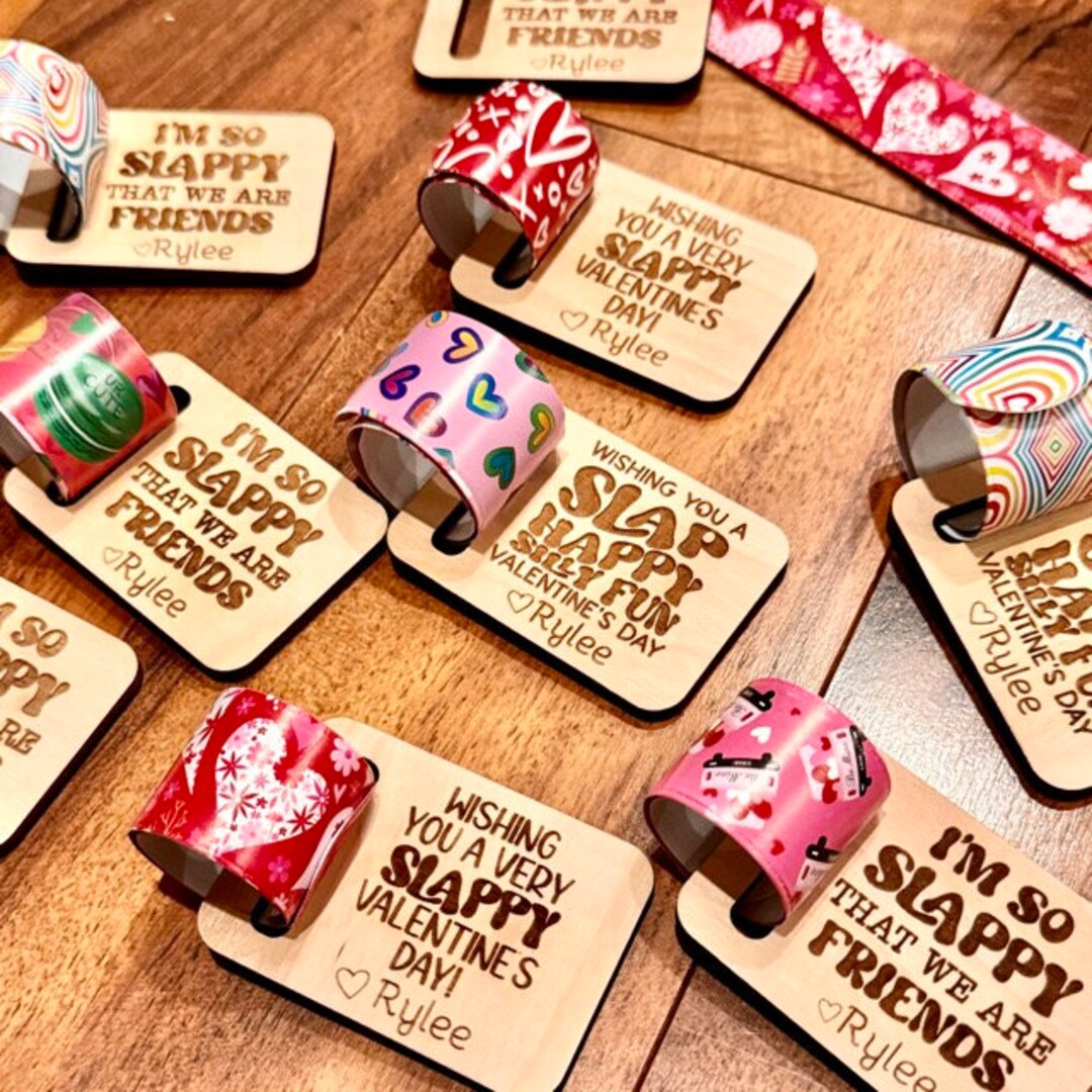 Slap Bracelet Valentines - Etsy