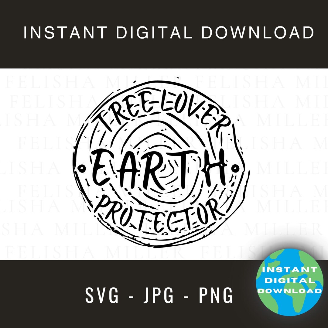 Tree Lover Design - Tree Trunk SVG - Earth Protector - Etsy