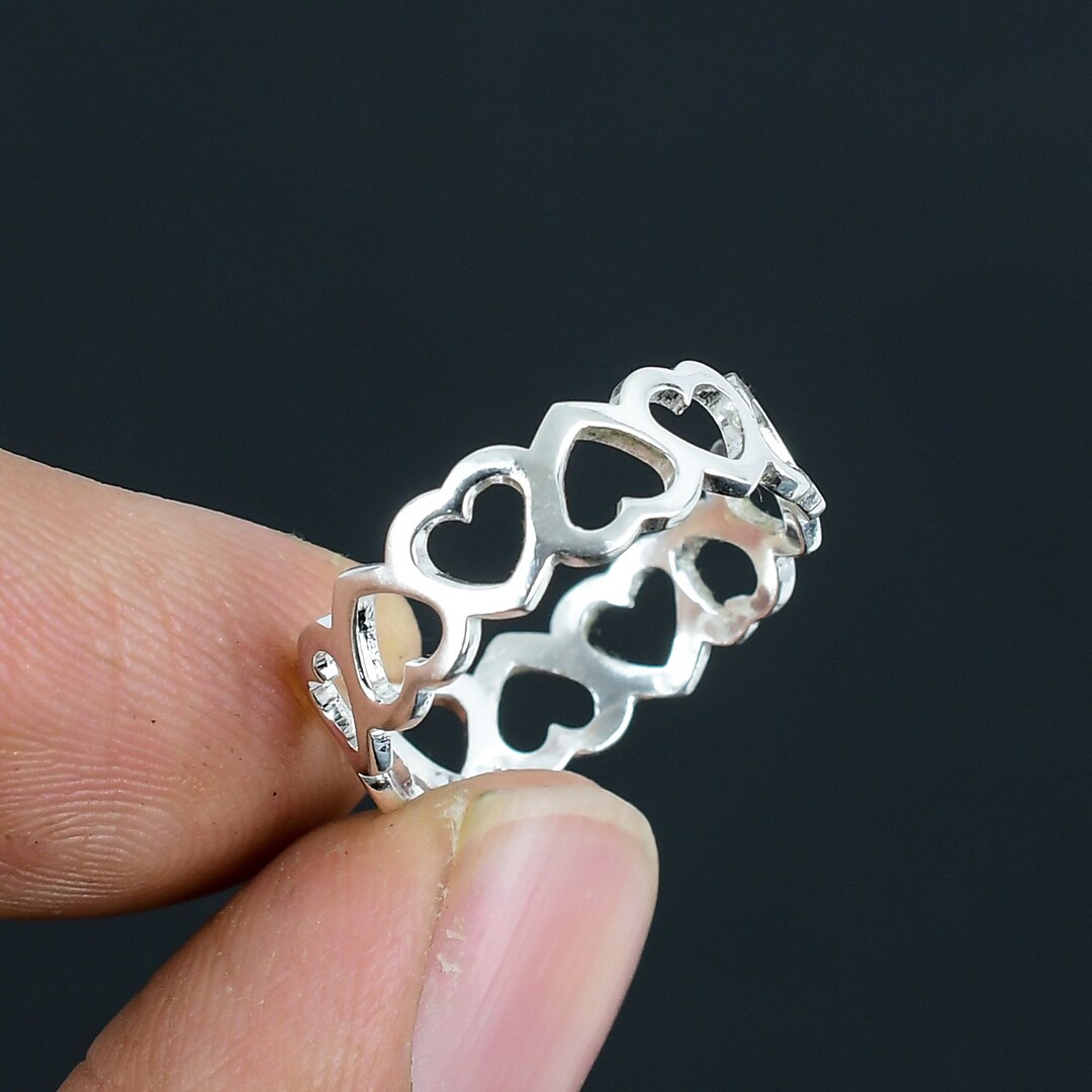 925 Sterling Silver Spinner Ring-stackable Rings-thumb Ring-band Ring ...