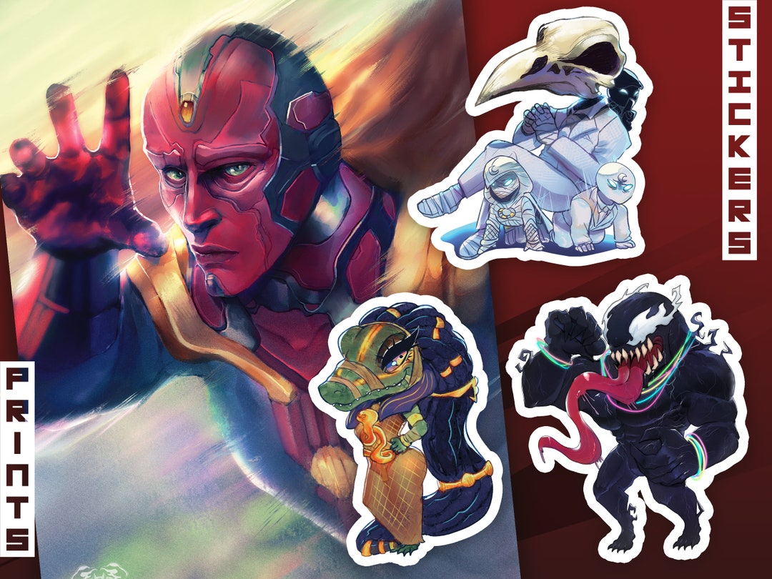 MARVEL Stickers & Prints - Etsy