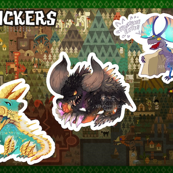 Monster Hunter Stickers - Etsy