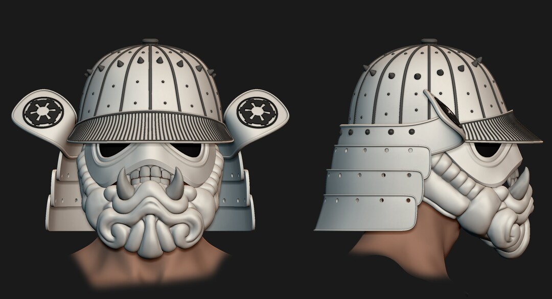 Stormtrooper Samurai Oni Helmet - Etsy