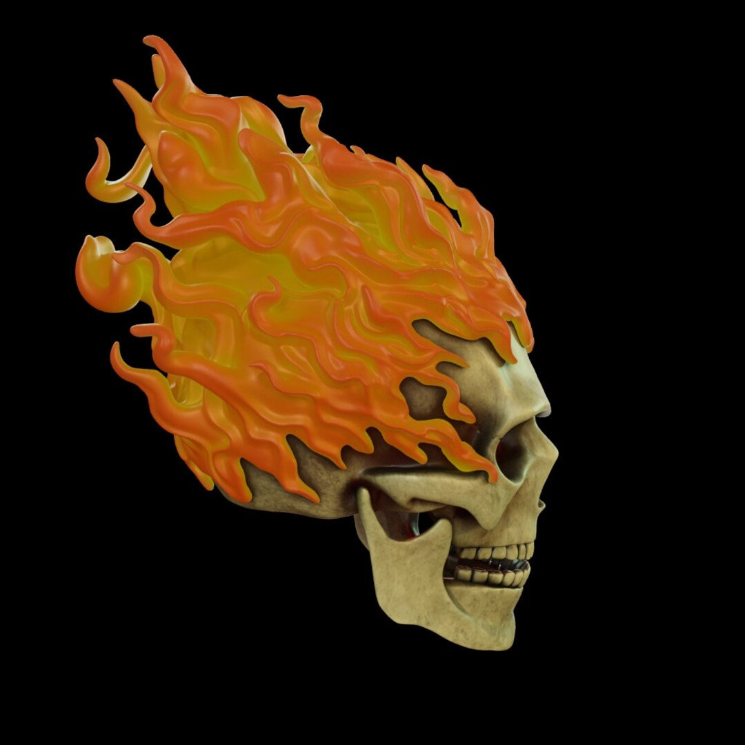Ghost Rider Skull Mask 3D Printing STL Files - Etsy