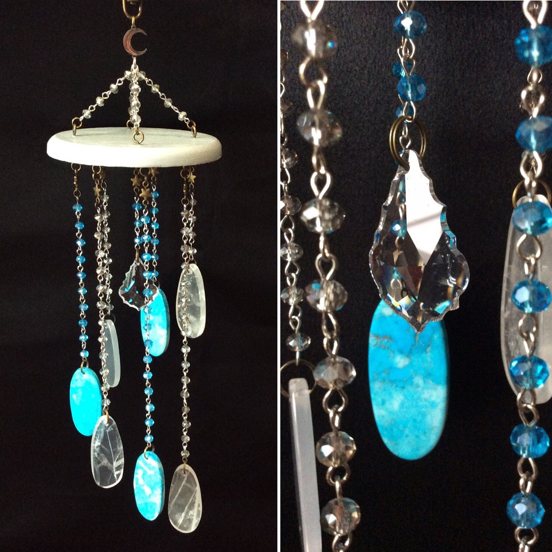 Sun Catcher Crystal, Light Catcher for Windows, Wiccan Decor, Clear ...