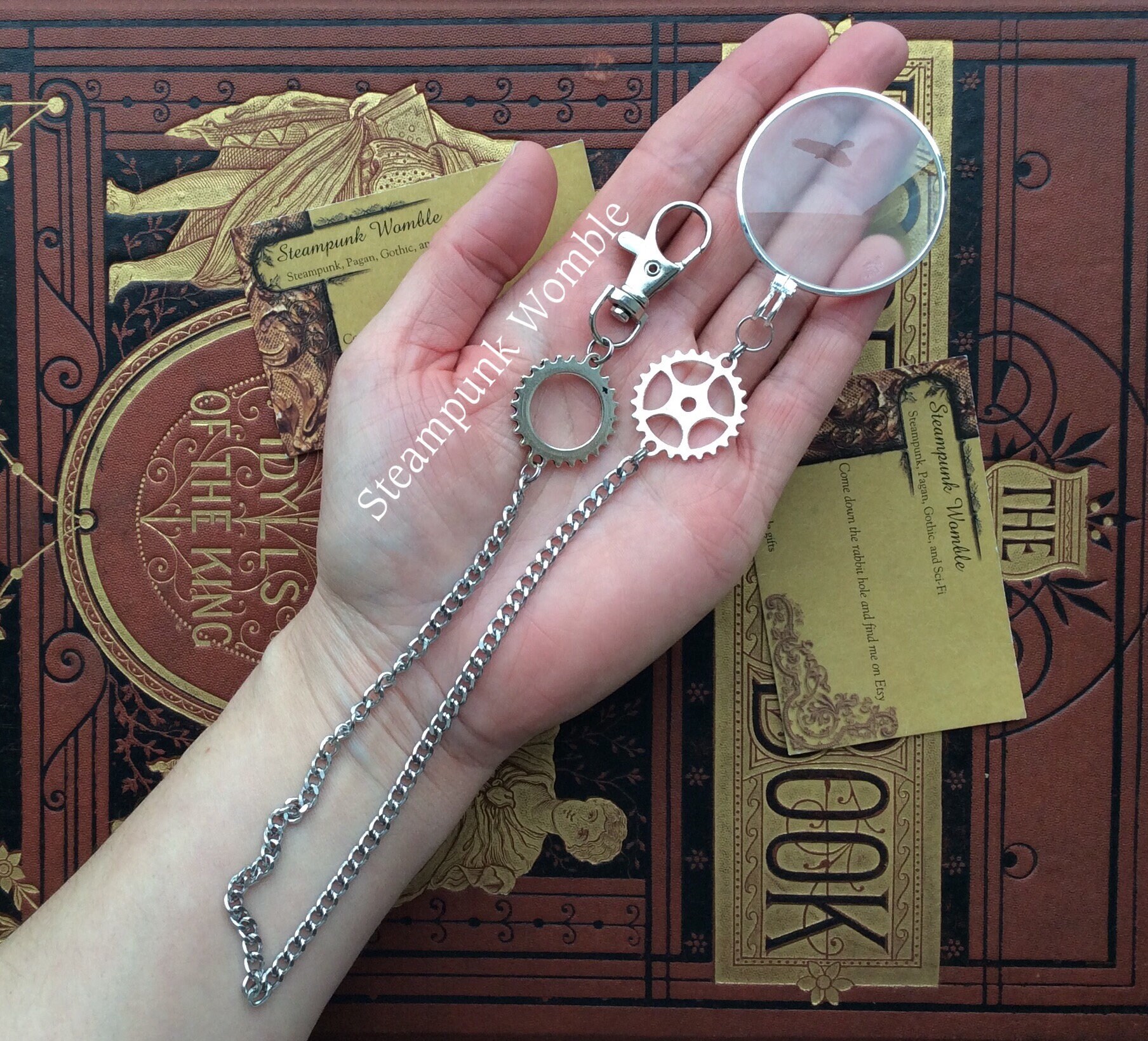 Steampunk Magnifier Magnifying Glass on Chain Steampunk - Etsy UK