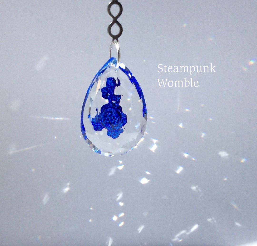 Chakra Suncatcher, Meditation Wall Decor, Throat Chakra Crystal ...