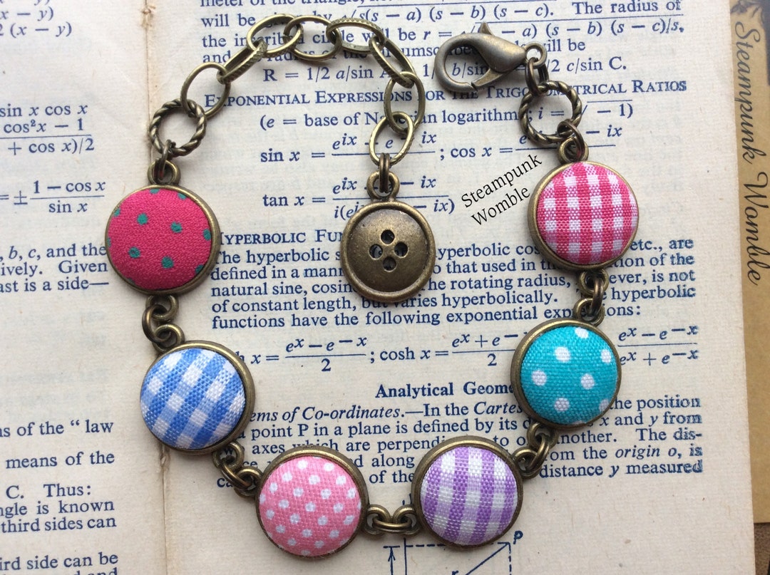 Polka Dot Bracelet, Fabric Bracelet for Women, Rockabilly Jewelry ...