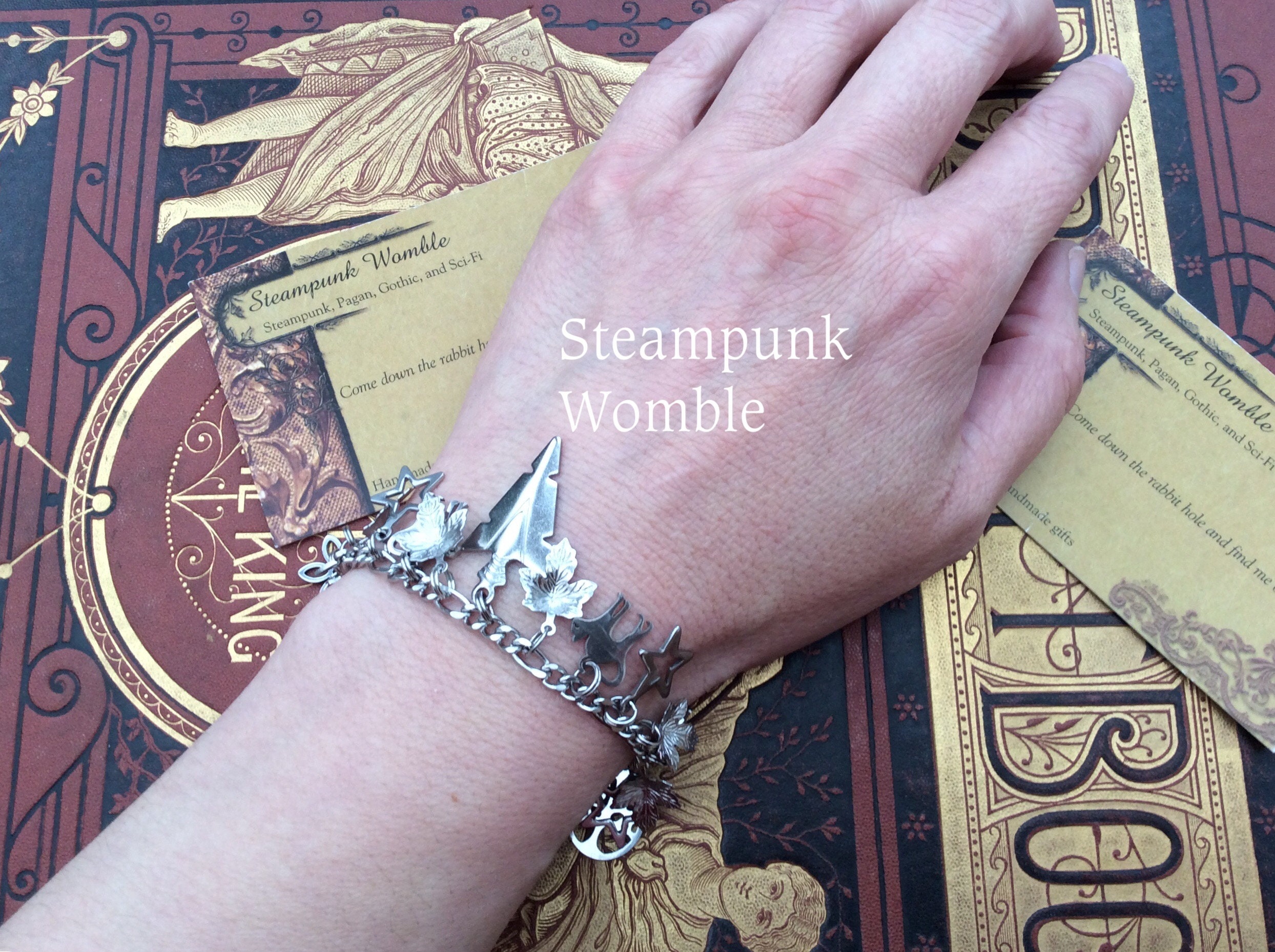 Witch Charm Bracelet, Stainless Steel, White Witchcraft, Witch Gifts ...
