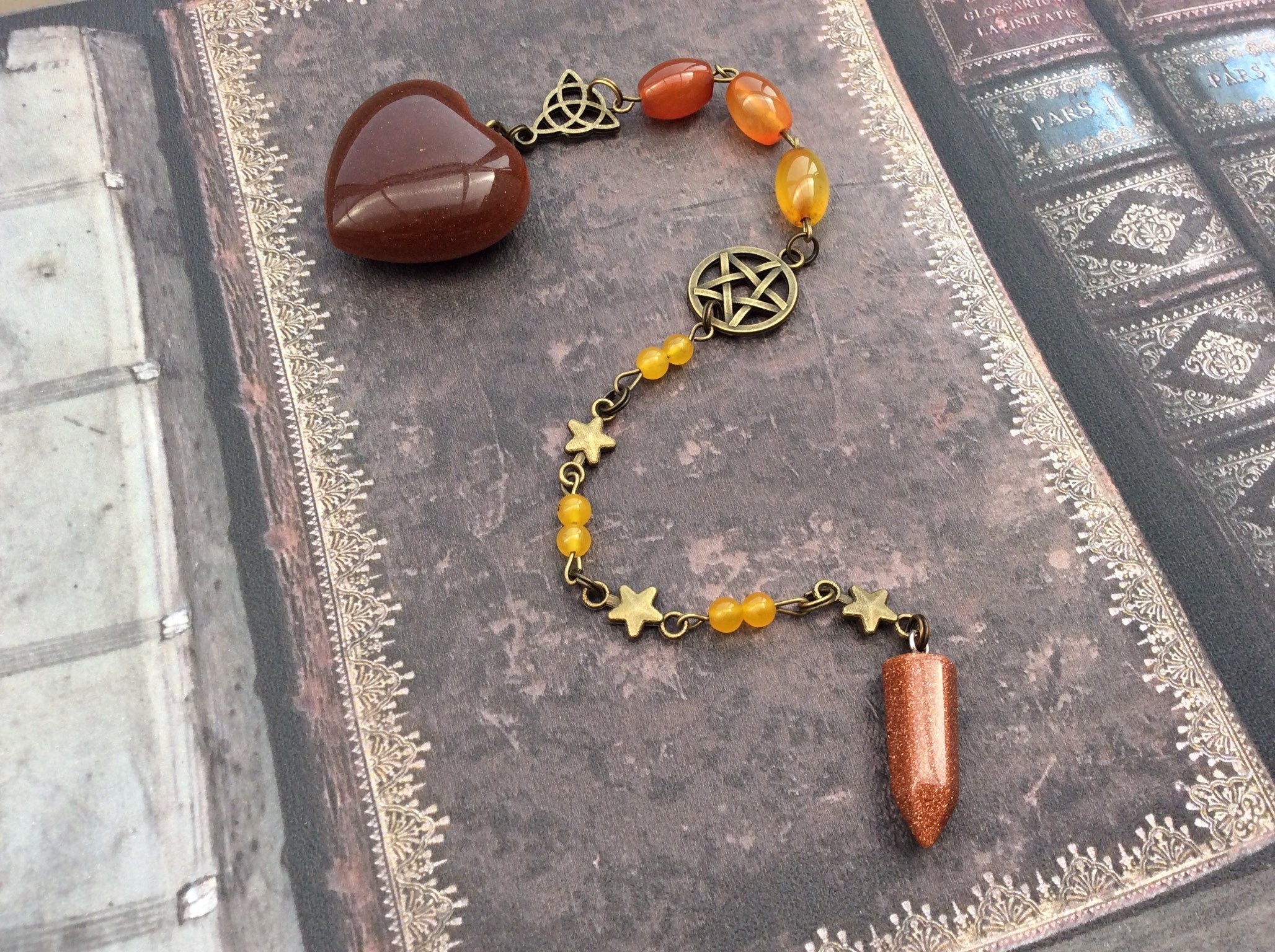 Gold Sandstone Dowsing Pendulum, Shadow Work Pendulum, Divination ...