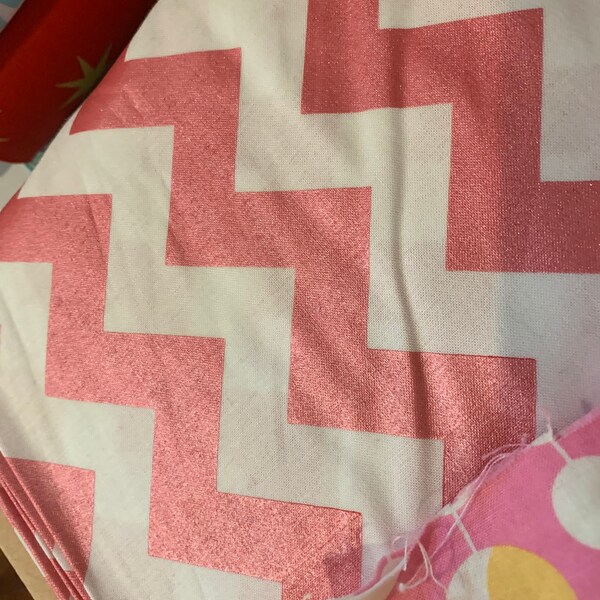 Red Chevron Fabric - Etsy