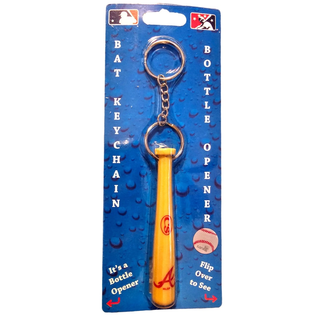 Atlanta Braves Mini Baseball Bat Keychain With Bottle Opener on One End ...