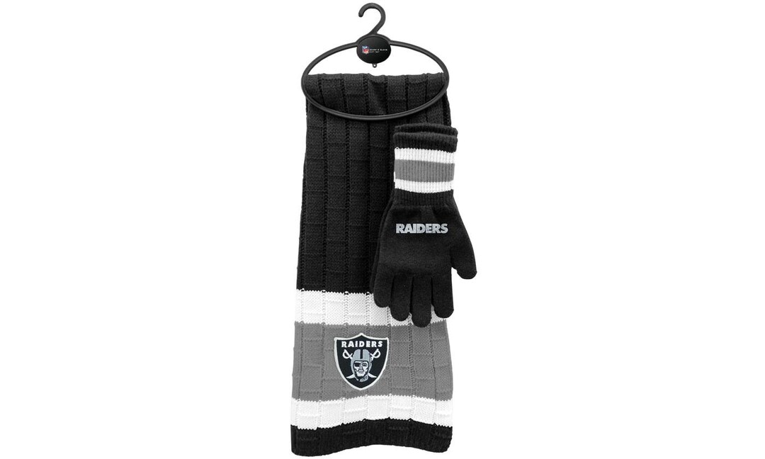 Las Vegas RAIDERS NFL Knit Scarf & Gloves Gift Set New Never - Etsy