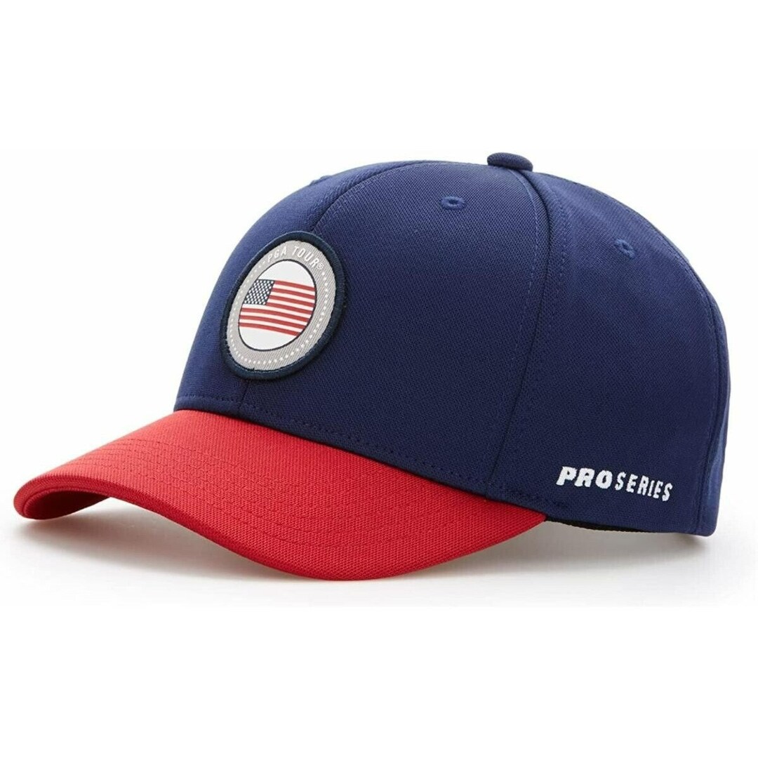 PGA Tour Pro Series Golf Hat Adjustable With American Flag PGA TOUR ...